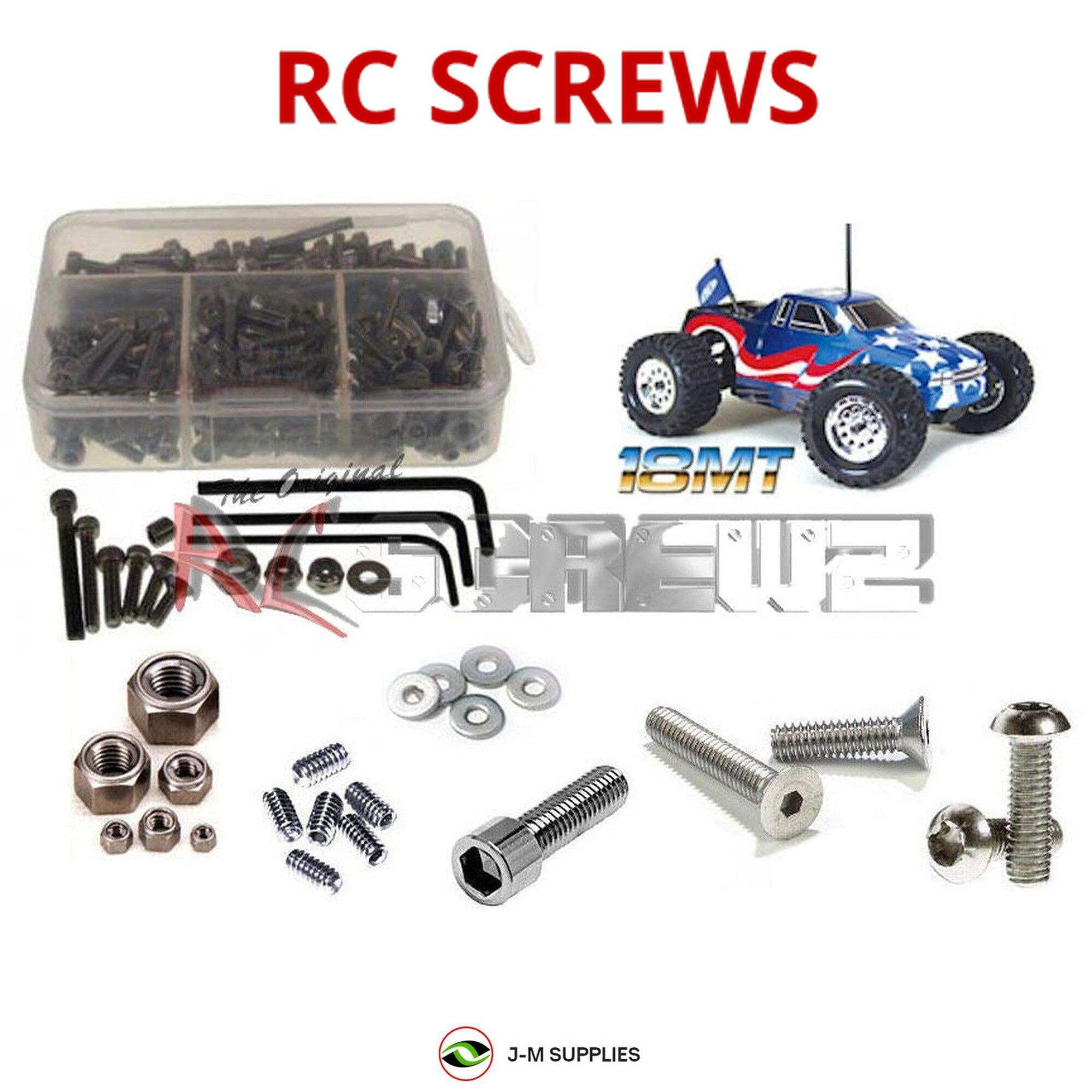 RCScrewZ Stainless Steel Screw Kit ass023 for Associated RC 18MT RC Car ...