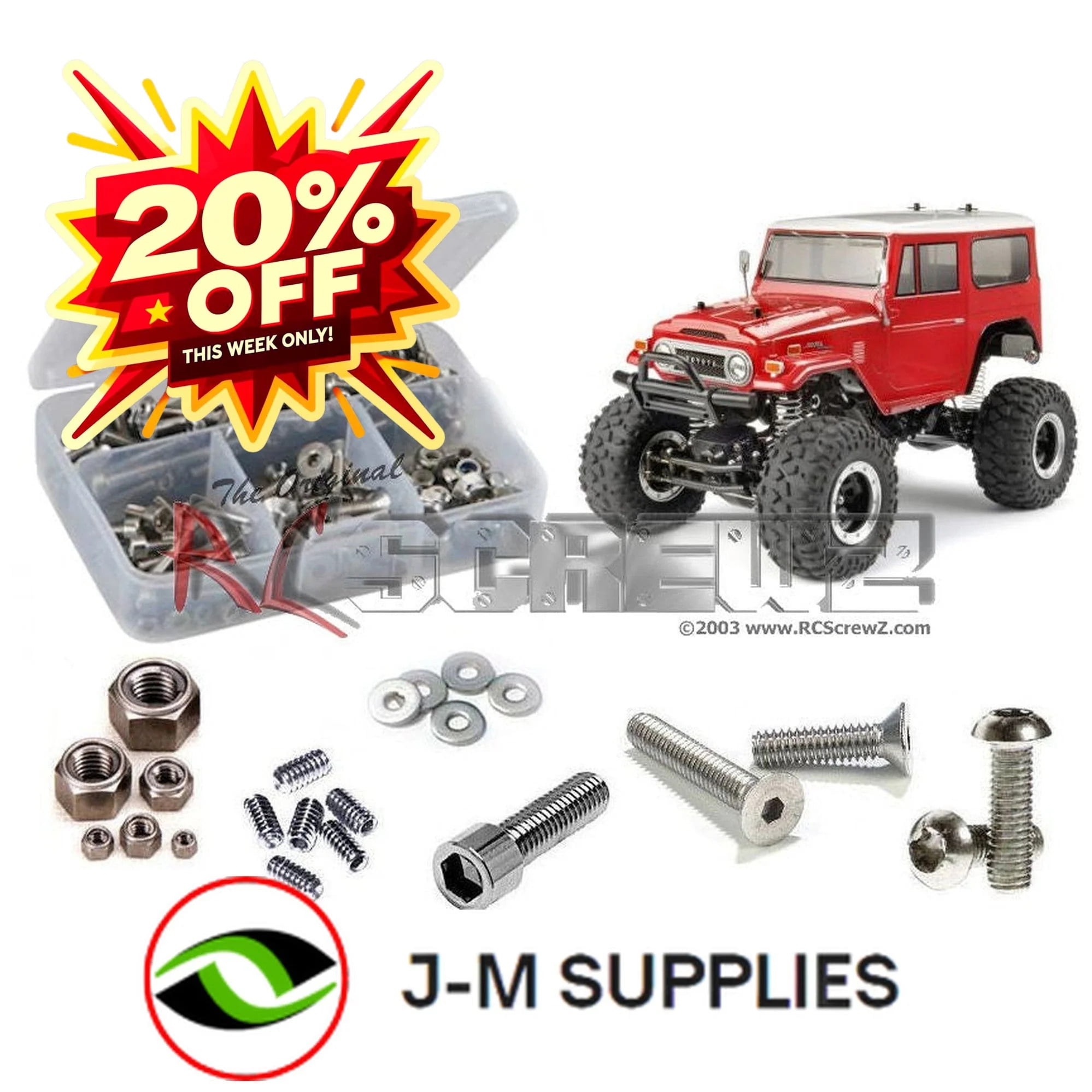 RCScrewZ Stainless Steel Screw Kit tam138 for Tamiya Land Cruiser CR-01 ...