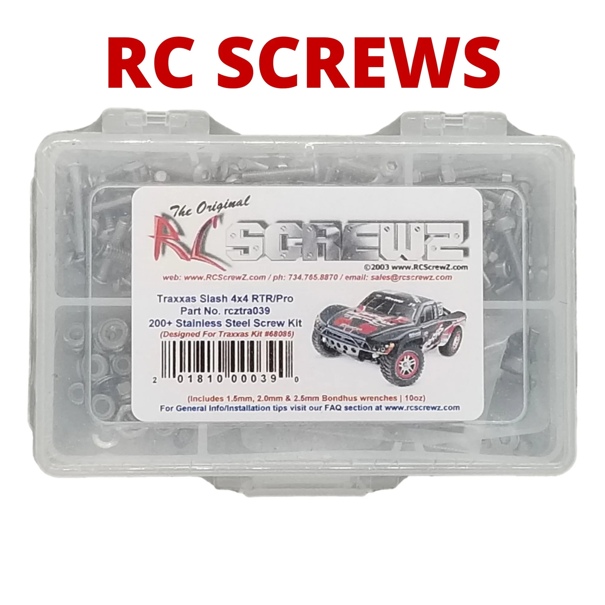 RCScrewZ Stainless Steel Screw Kit tra039 for Traxxas Slash 4x4 #68086 ...