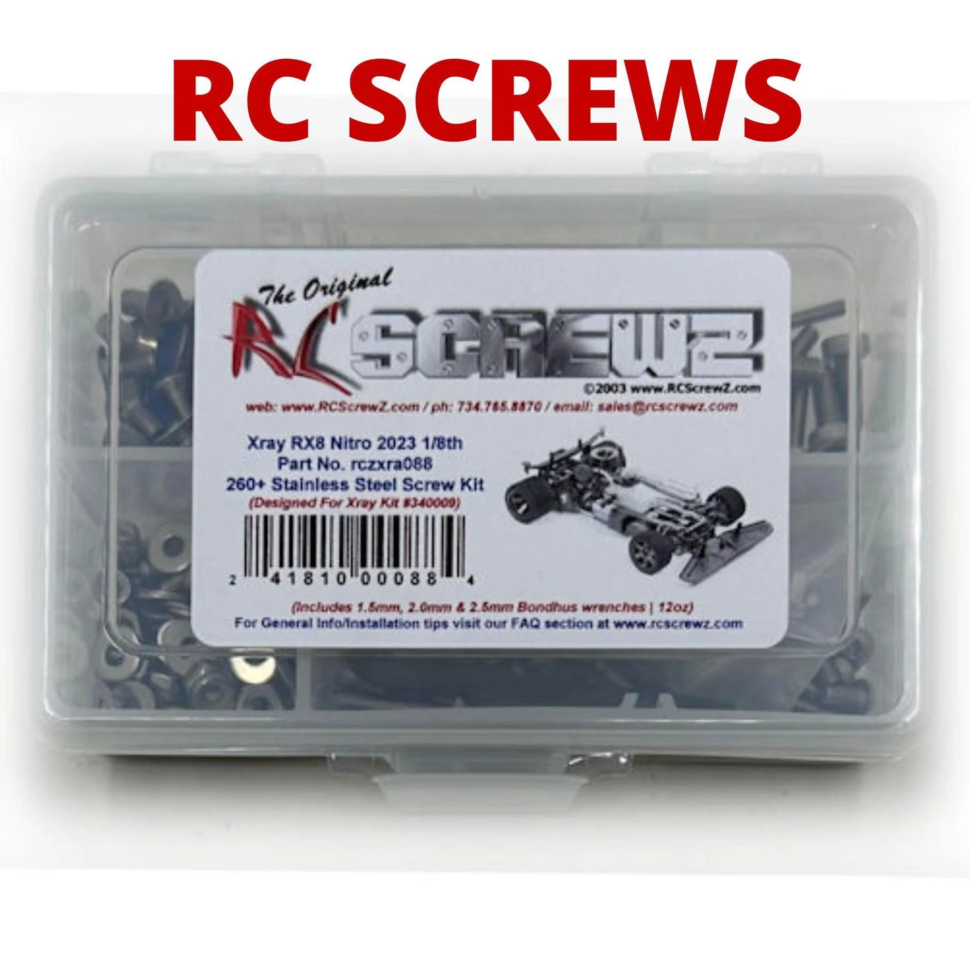 RCScrewZ Stainless Steel Screw Kit xra088 for Team XRAY RX8 2023 ...