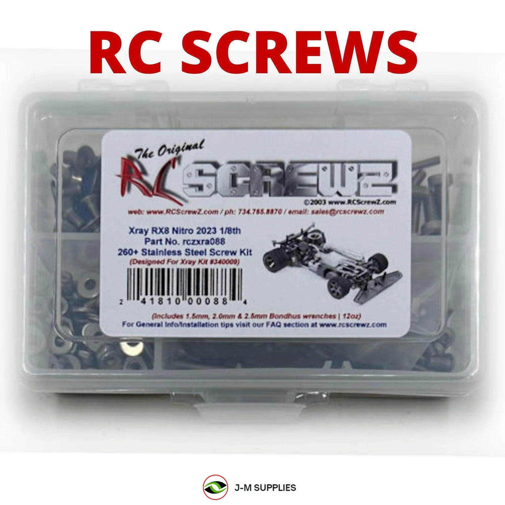 RCScrewZ Stainless Steel Screw Kit xra088 for Team XRAY RX8 2023 ...