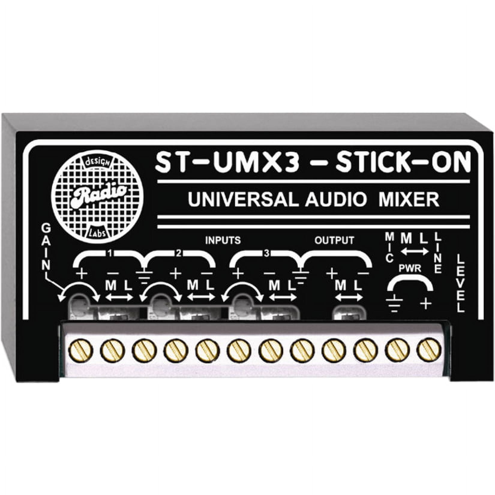 RDL STICK-ON ST-UMX3 Audio Mixer - Walmart.com