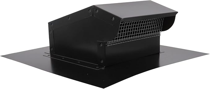 RDP Rooftop Exhaust Vent Cap with Damper (6 Inch, Black) - Walmart.com