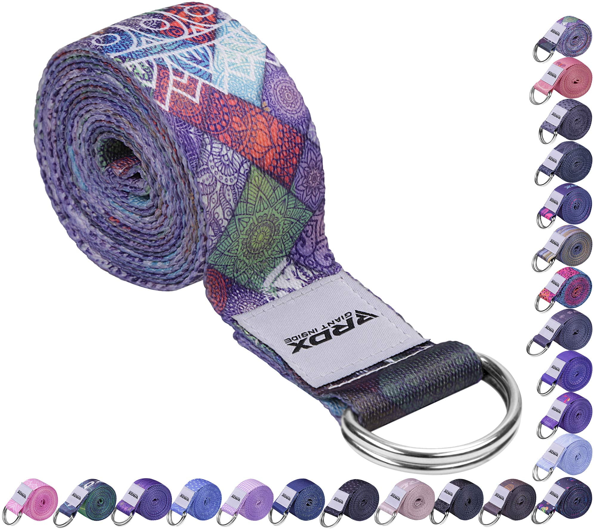RDX 8ft Yoga Strap with D-Ring Buckle, Durable Polyester Cotton ...