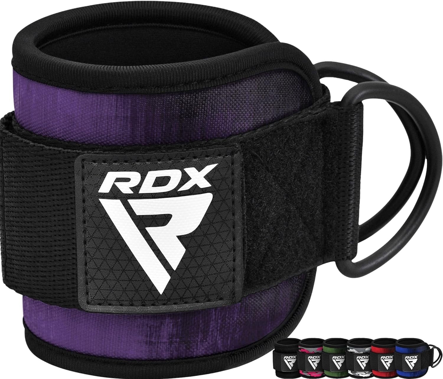 RDX Neoprene Ankle Straps for Cable Machines, Double D-Ring, 30CM Gym ...