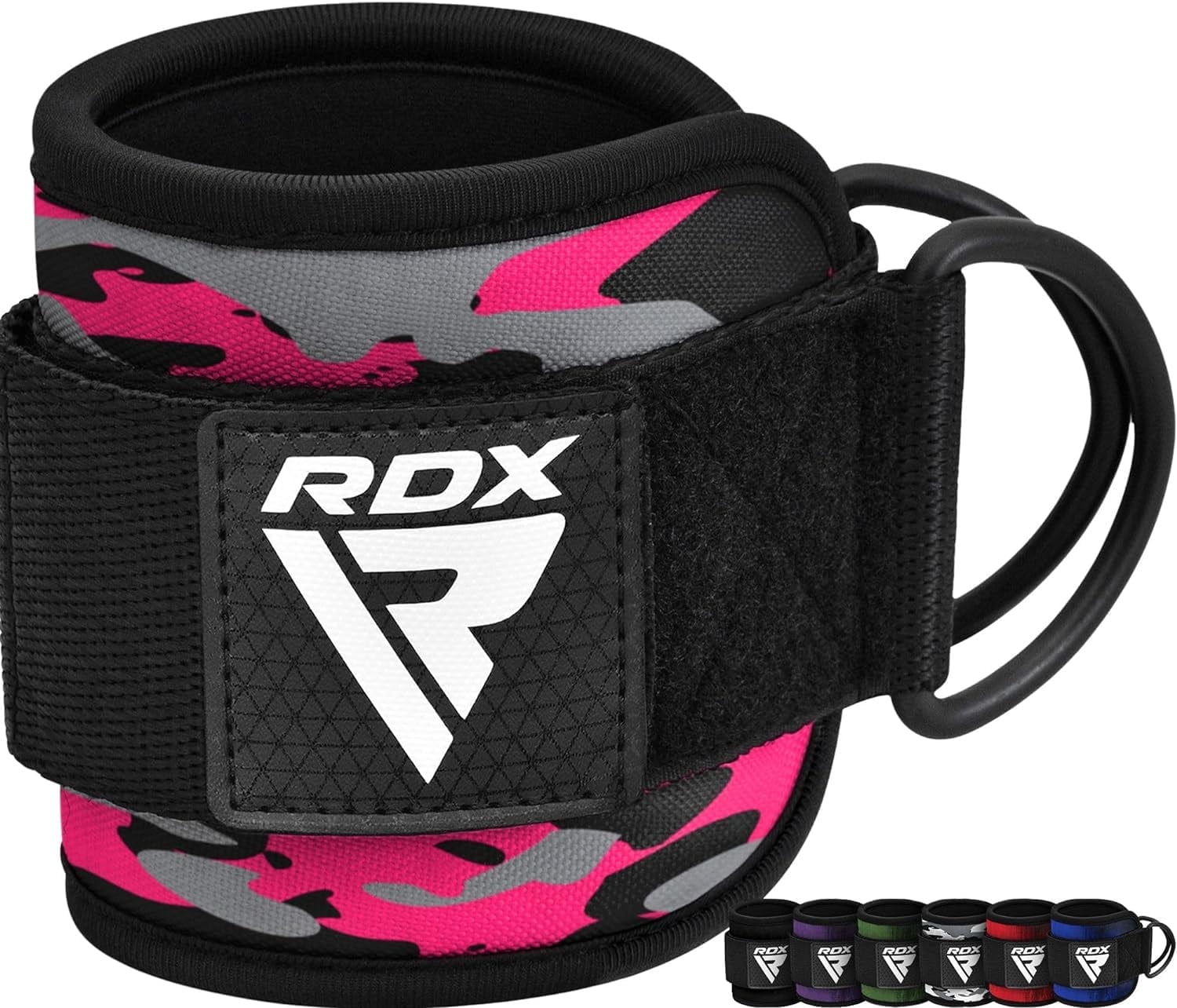 RDX Ankle Straps for Cable Machines, Steel Double D-Ring Neoprene ...