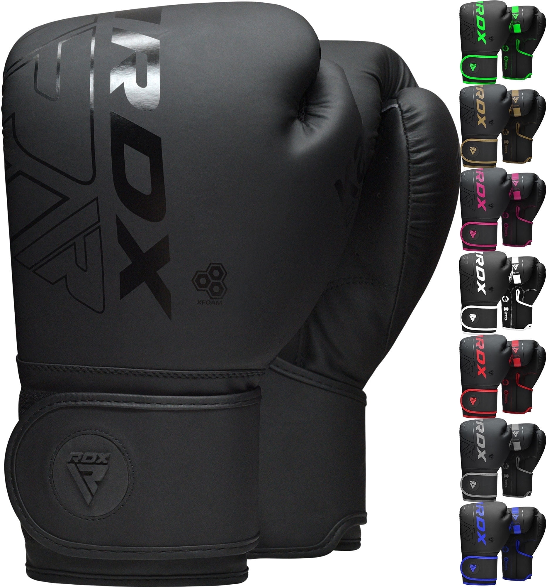 RDX KARA Boxing Gloves, Sparring Training Mitt, MMA, Black, 14oz ...