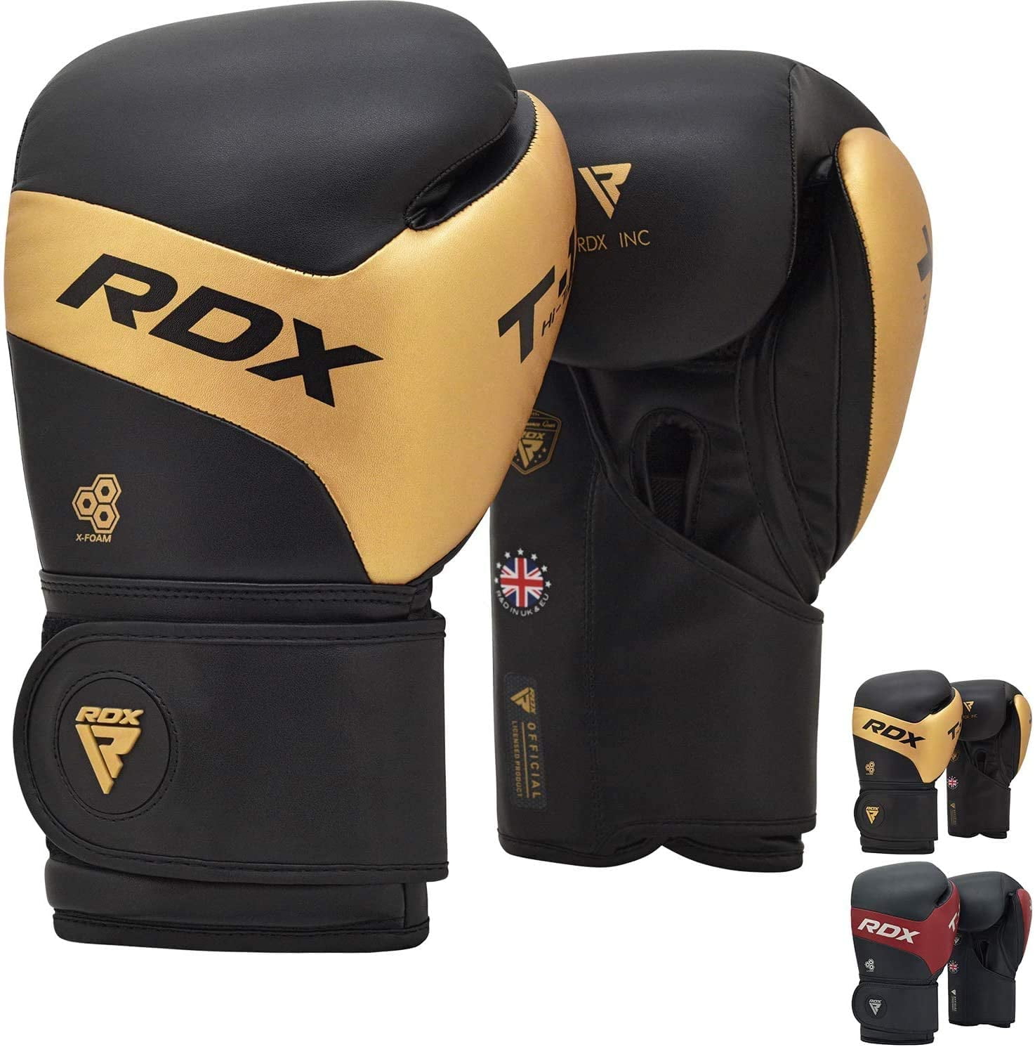 RDX Boxing Gloves for Training Muay Thai Maya Hide Leather Mitts for ...