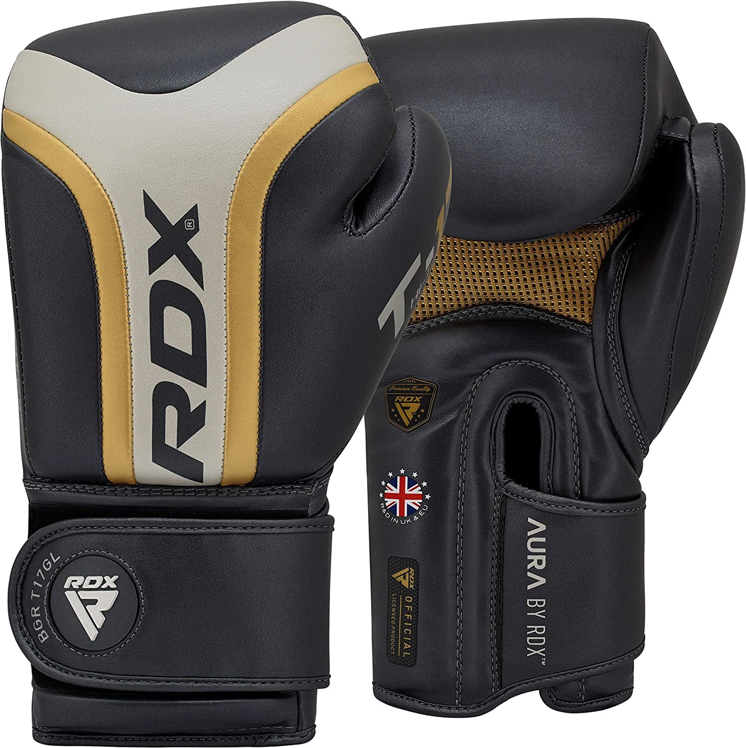 RDX Boxing Gloves for Training Muay Thai, Maya Hide Leather Gloves for ...