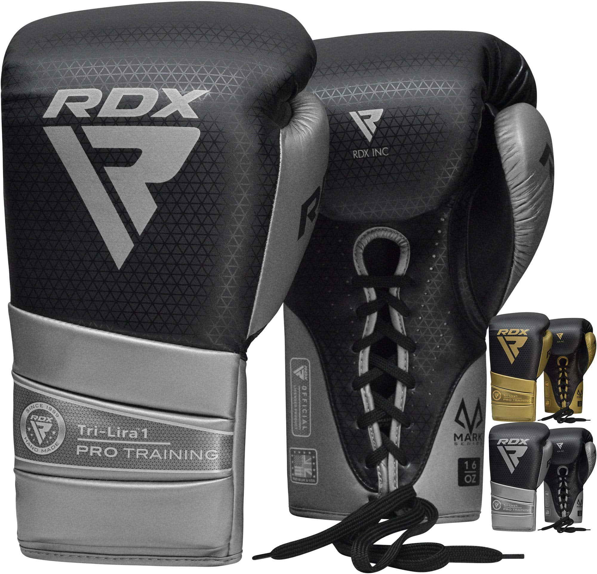RDX Boxing Gloves for Training Muay Thai, Maya Hide Leather Mark PRO ...