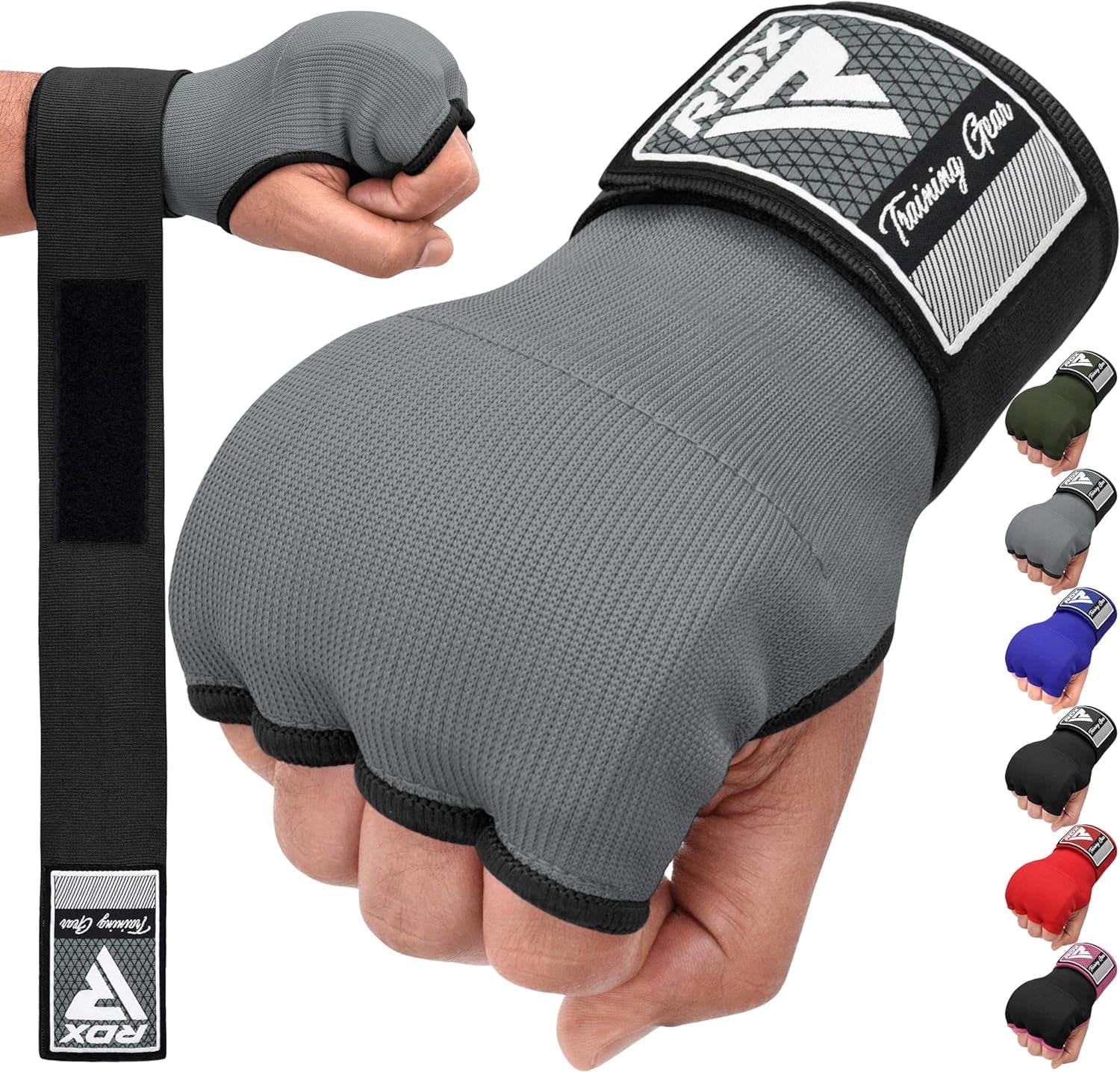 RDX Boxing Hand Wraps Inner Gloves Quick 75cm Long Wrist Straps Padded ...