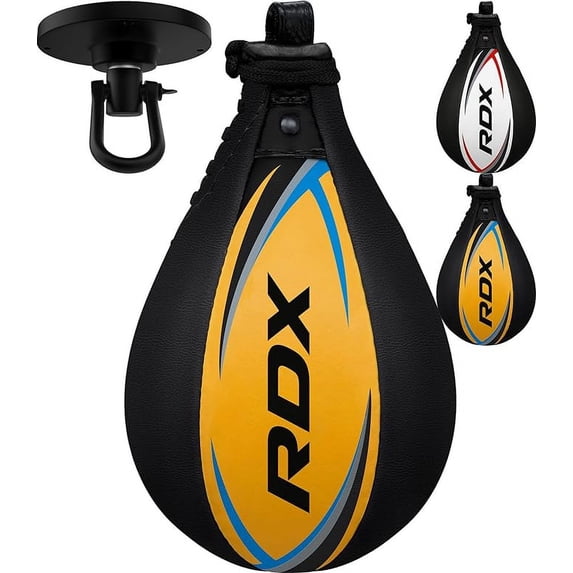 RDX Boxing Speed Bag with Stainless Steel Swivel, Leather Punching ...
