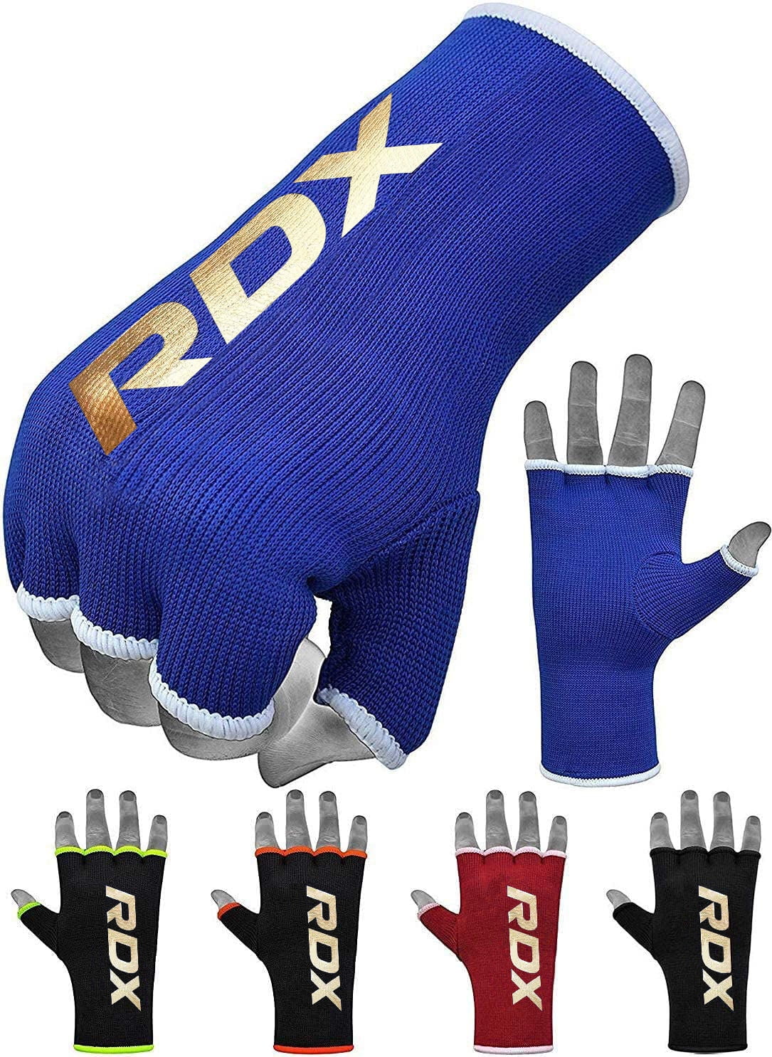 RDX, Hands wraps Inner Gloves, Half Finger Elasticated Bandages, Blue ...