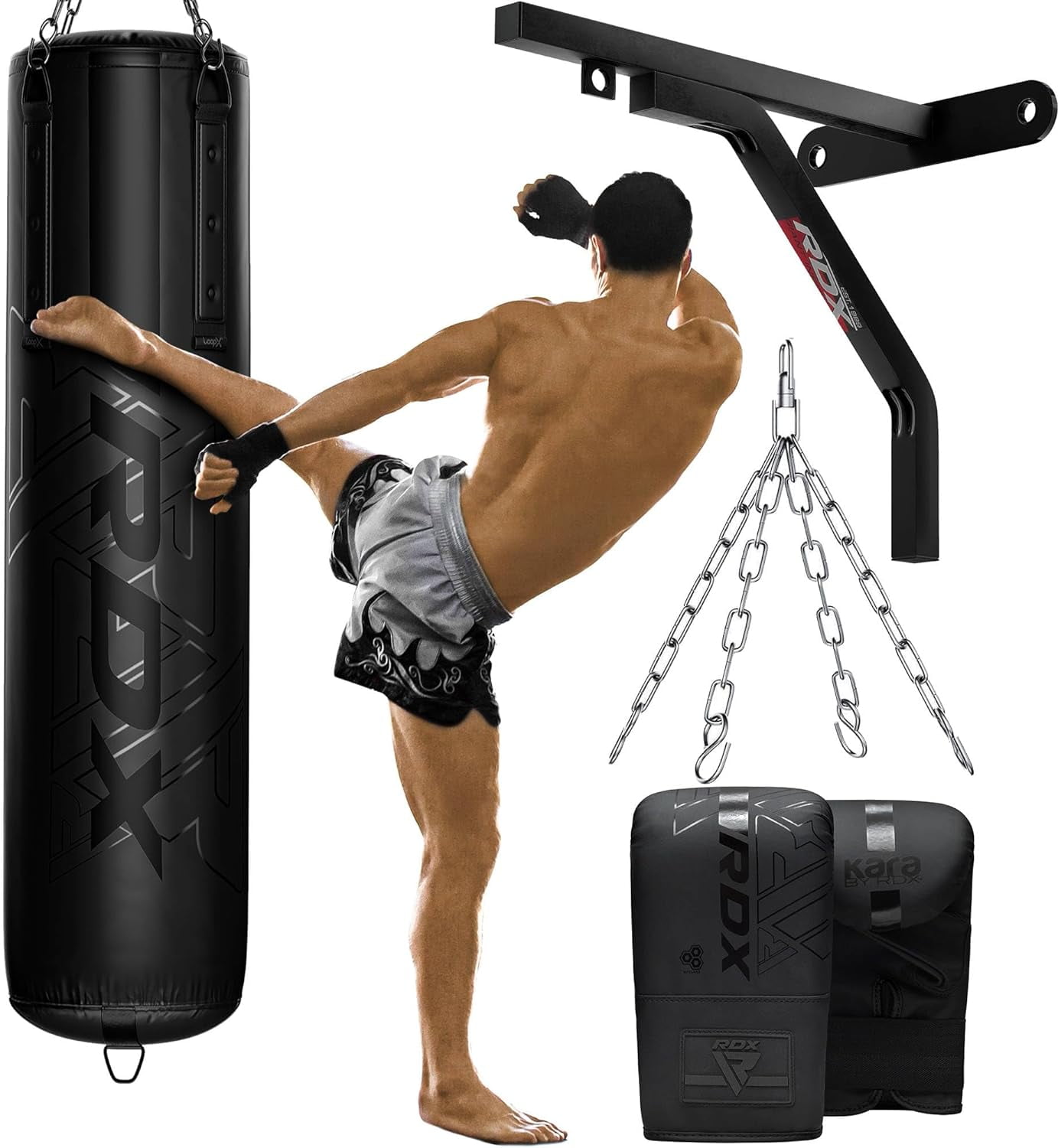 RDX Heavy 5FT Punching Bag for Pro Training, 55lbs Pre Filled with ...