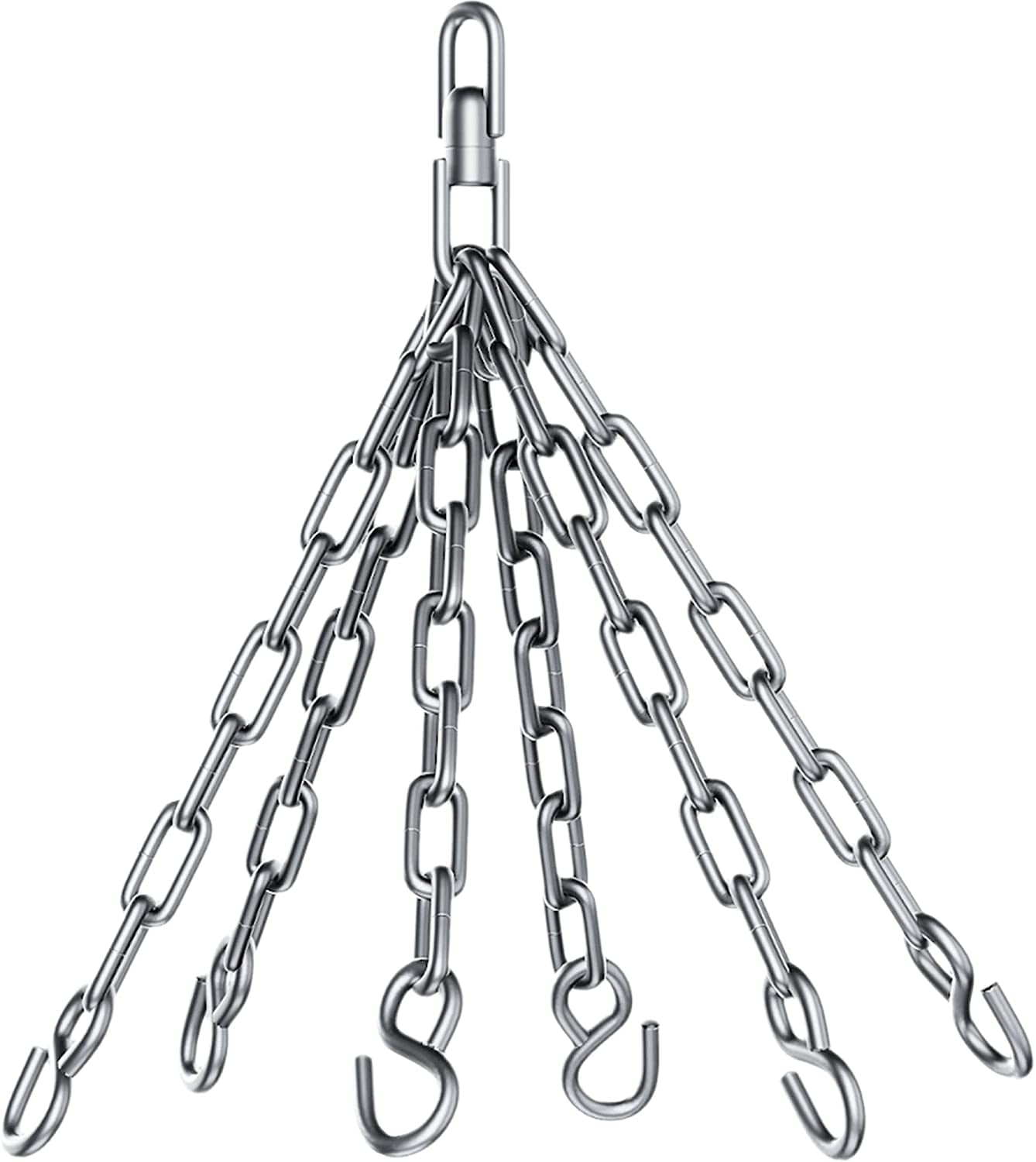 RDX Heavy Duty Boxing Punch Bag Iron 6 Panel Chains Wall Mount Hanger ...