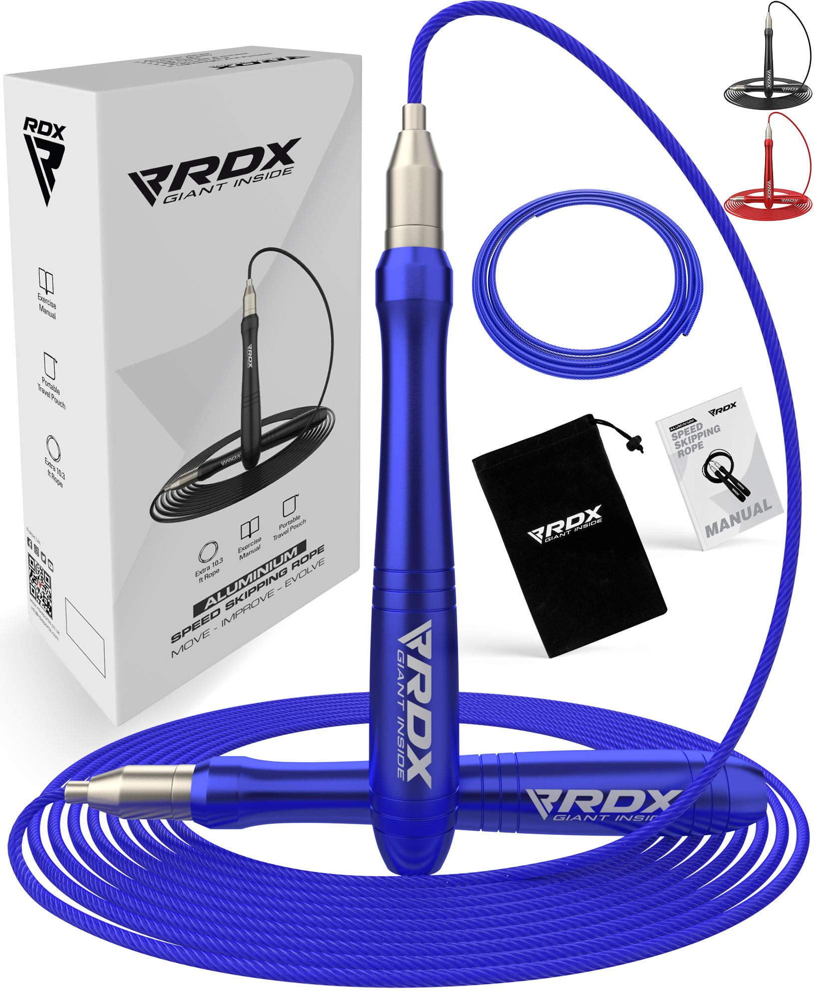 RDX Jump Rope Non Slip Aluminum Handles, 10.3FT Tangle-Free 2 ...