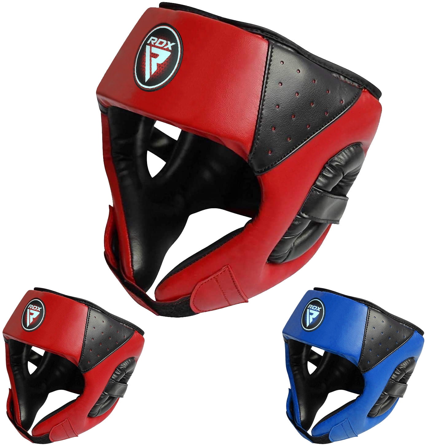 RDX Kids Boxing Headgear, Lightweight Leather Sparring Helmet, Red ...