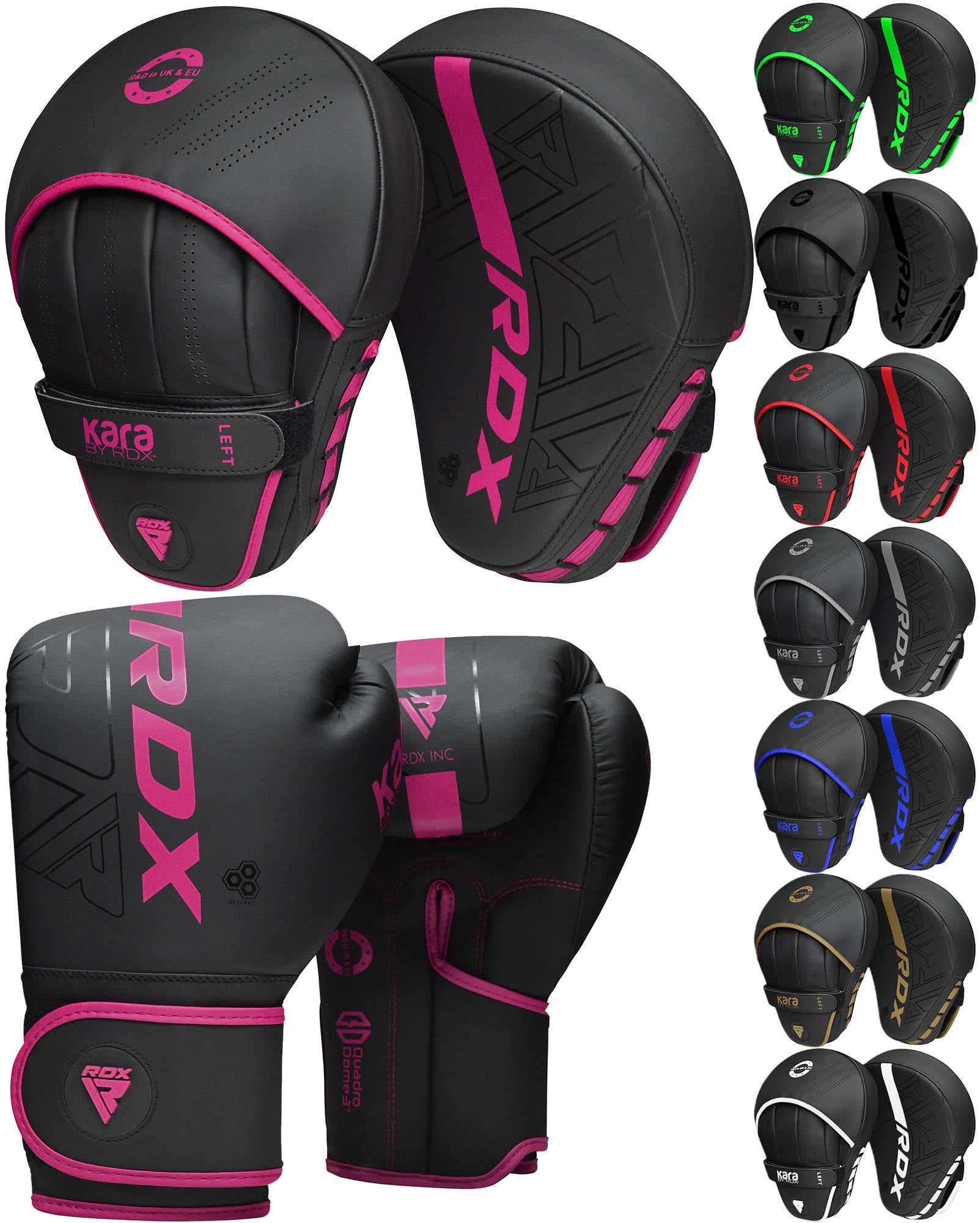 RDX Kids Boxing Pads and Gloves Set, Maya Hide Leather KARA Hook and ...