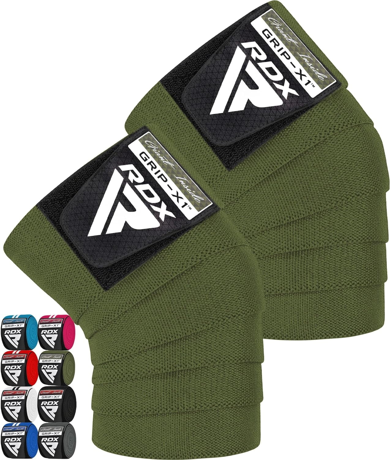 RDX Knee Wraps Weightlifting, 78" Elasticated Straps for Gym Workout ...