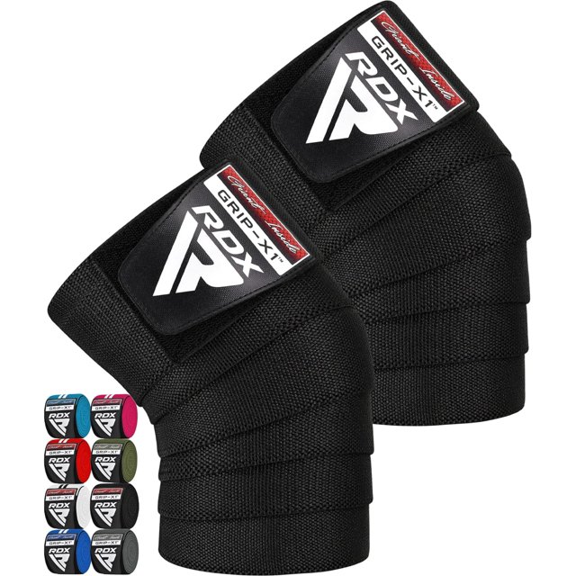 RDX Knee Wraps Weightlifting, 78" Elasticated Straps for Gym Workout ...