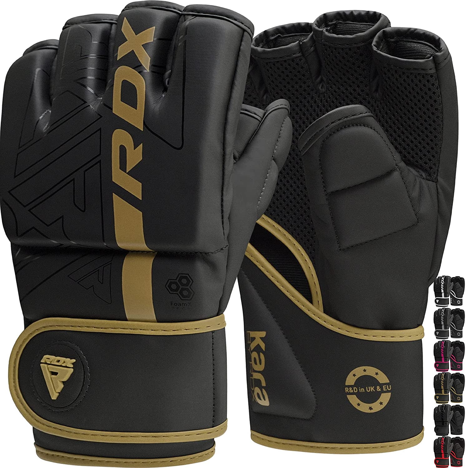 RDX MMA Boxing Gloves Grappling Sparring, Pre-Curved Martial Arts Mitts ...