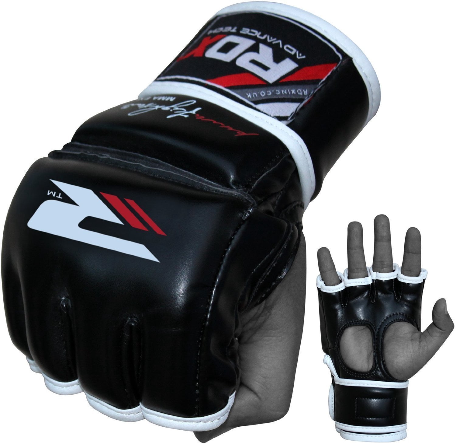 RDX Maya Hide Leather MMA Grappling Gloves Cage Fighting Sparring Glove ...