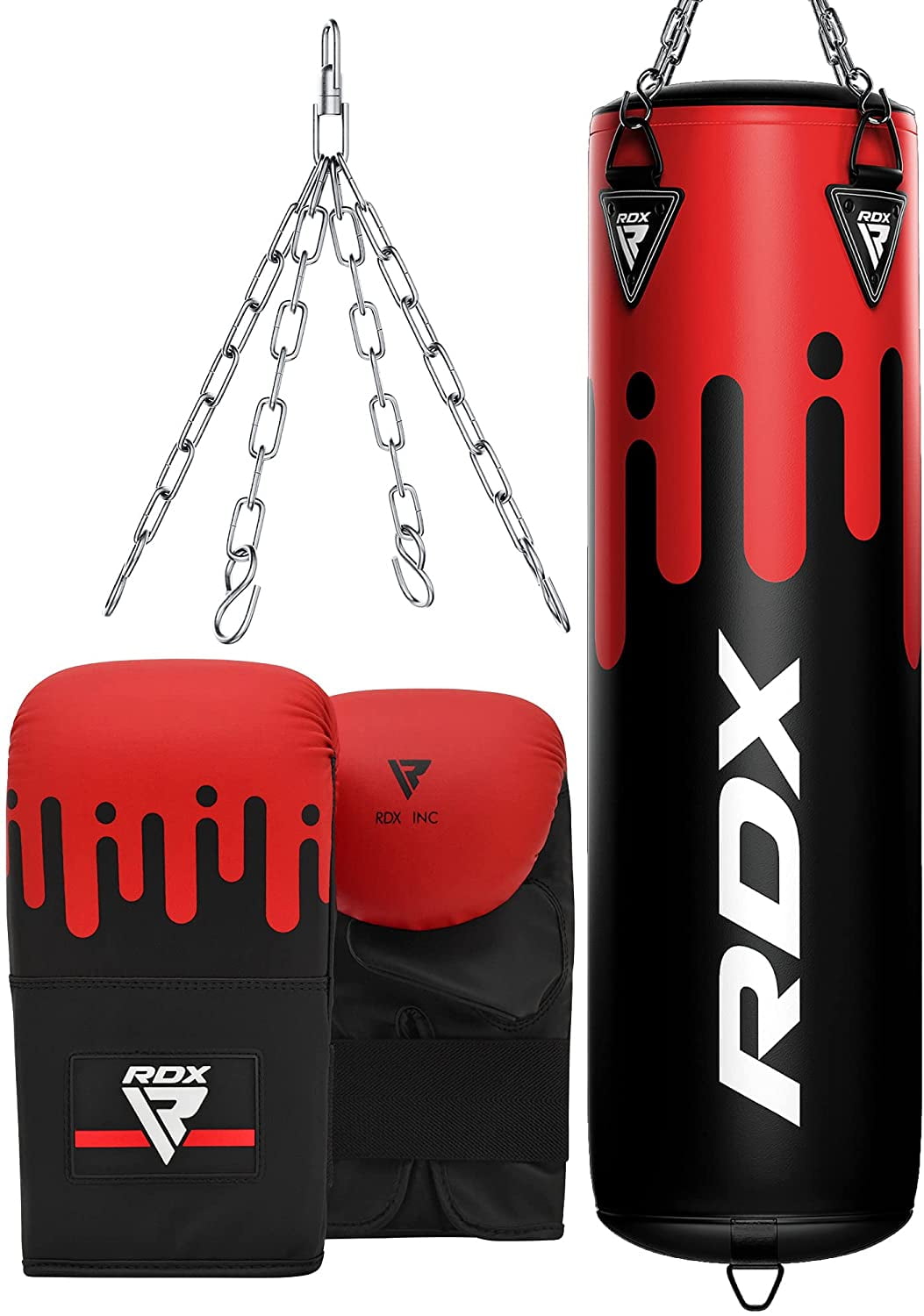 RDX Punching Bag for Boxing Training, 5ft 4ft Filled Heavy Bag Set with ...
