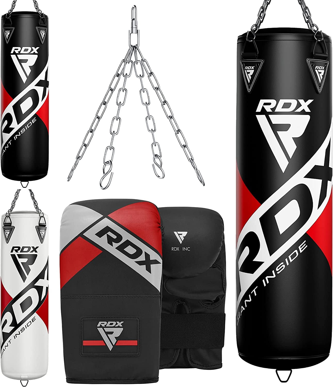 RDX Punching Bag for Boxing Training, Filled Heavy Bag Set With ...