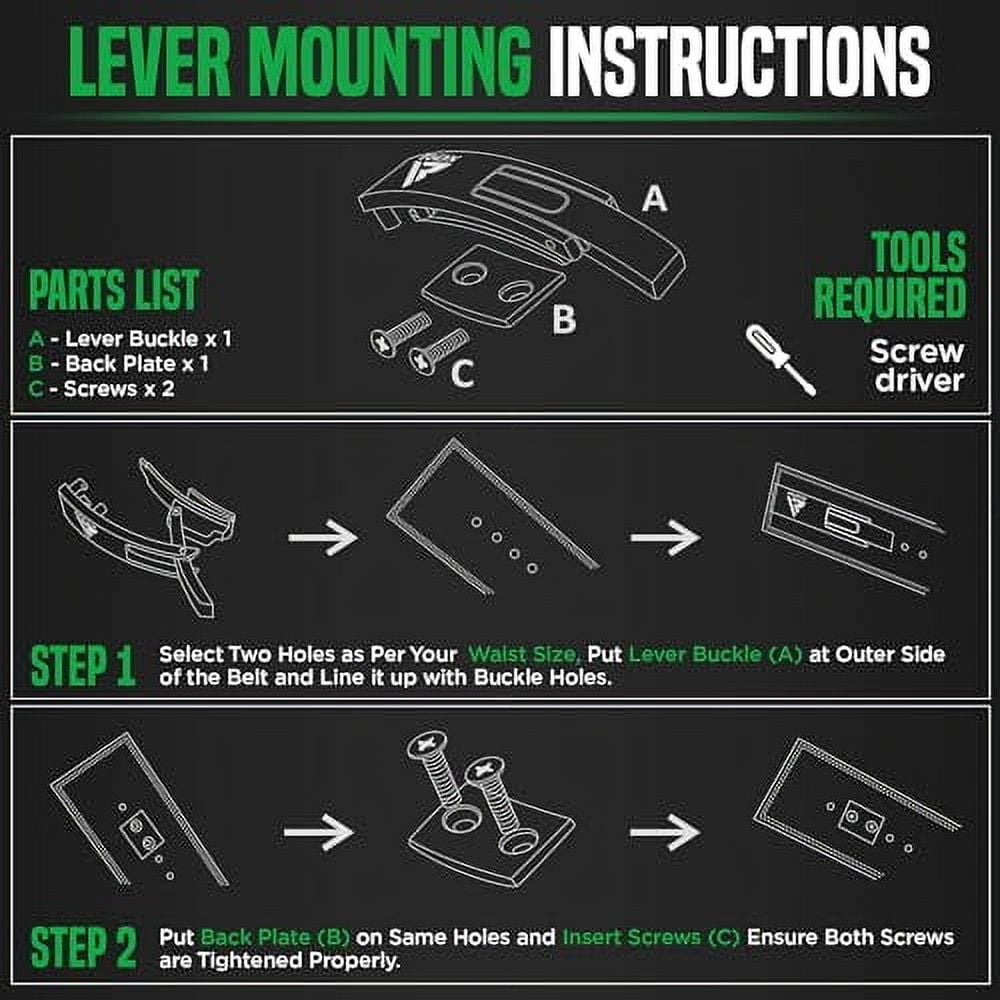 RDX Replacement Lever Buckle for Weight lifting and Powerlifting Belts ...