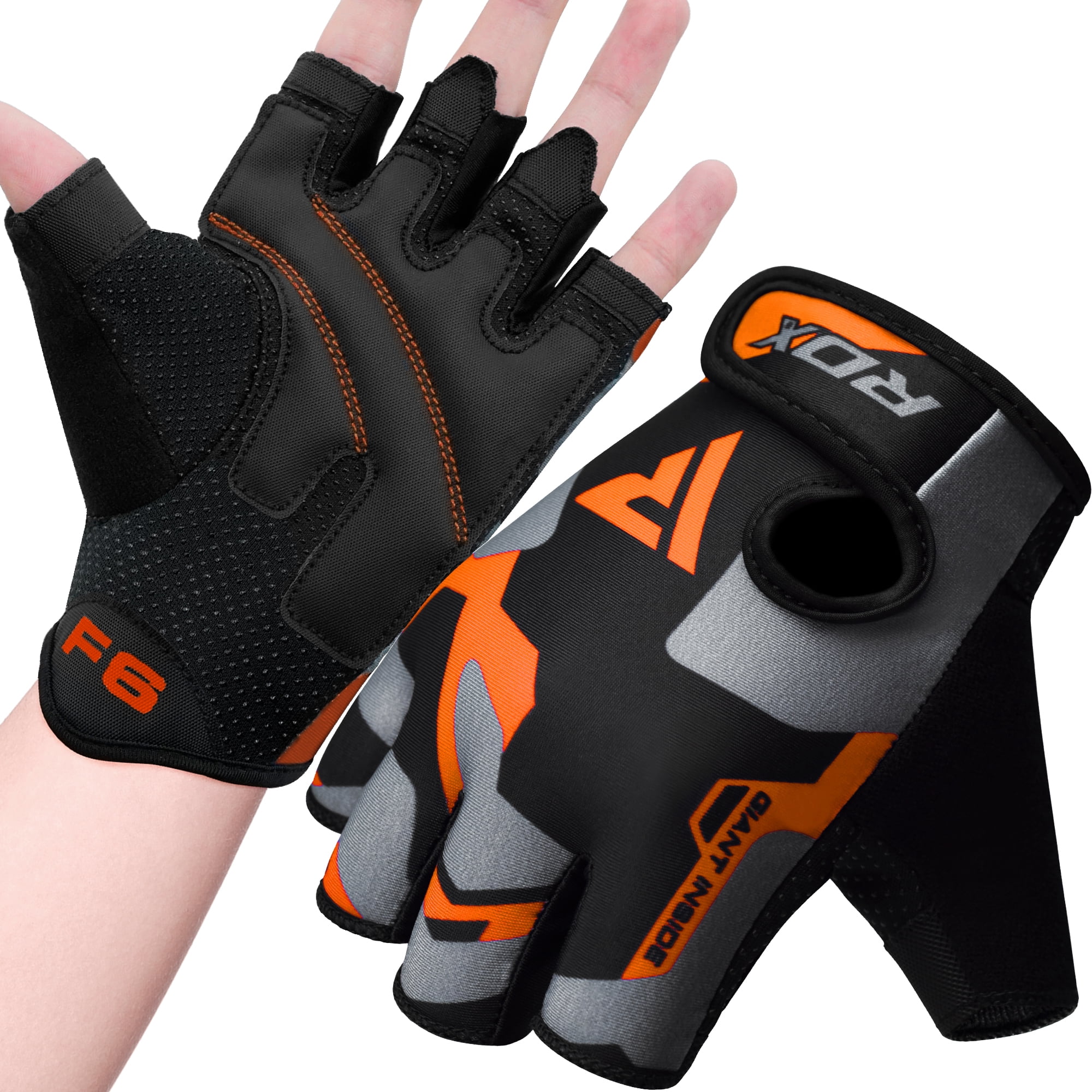 RDX Fingerless Weight Lifting Gloves Gym Workout Gloves for Men Bodybuilding Breathable ...