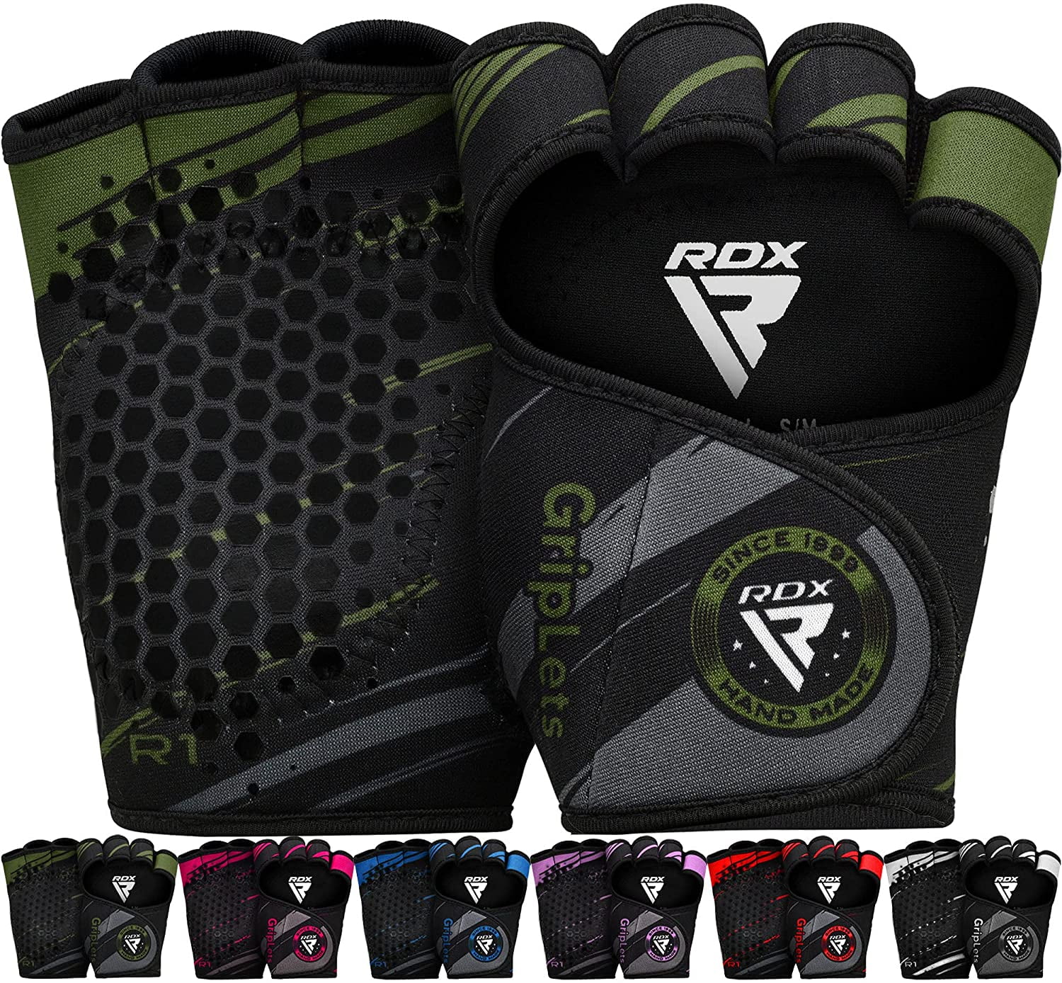 RDX Weight Lifting Gloves Grips, Workout Gym Fitness, Ventilated Anti ...
