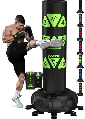 RDX XXL 330LBS Target Freestanding Punching Bag with Cover & Gloves ...