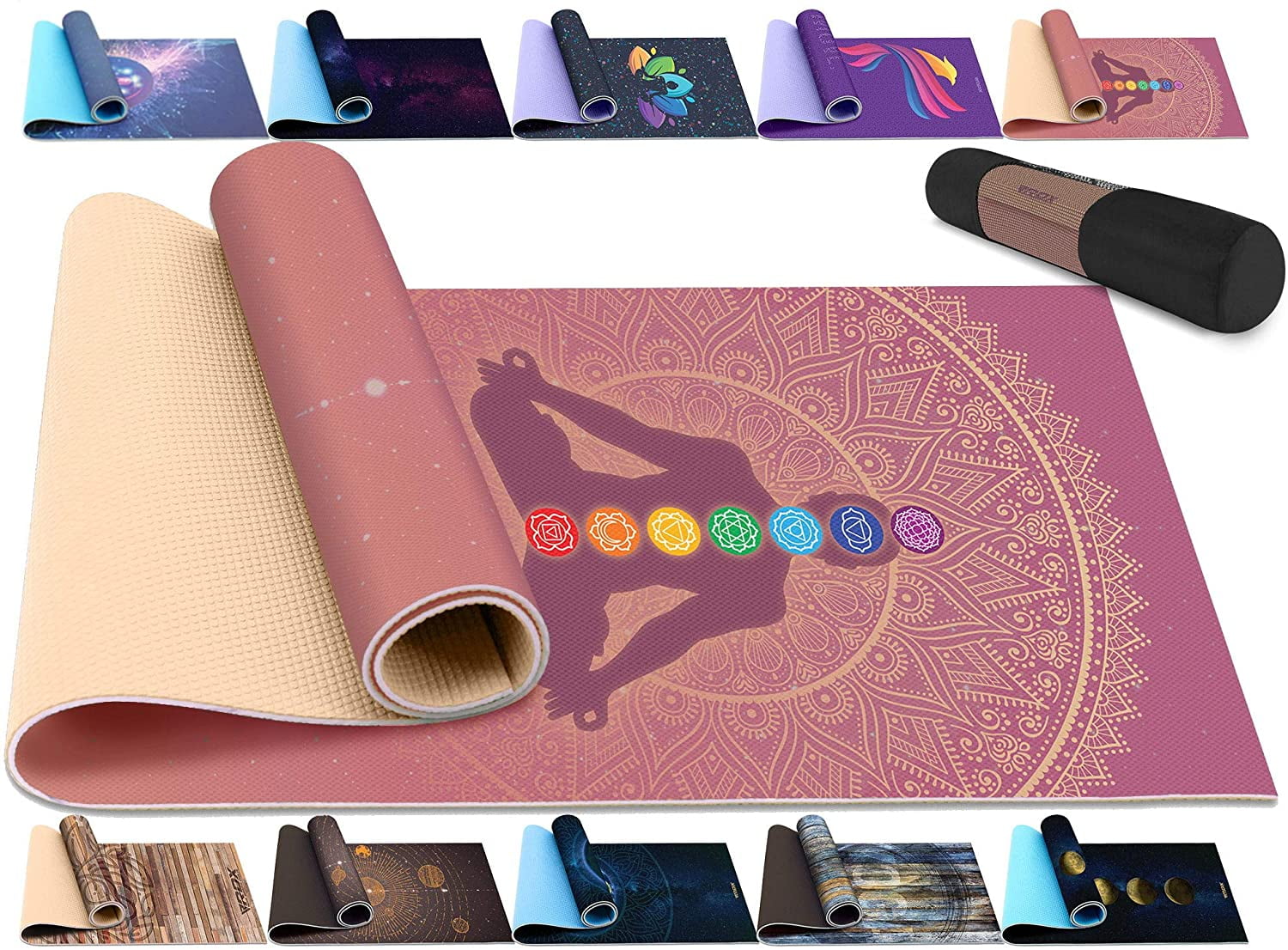 RDX Yoga Mat 6mm Thick with Straps and Carry Bag, 183 x 61cm, Durable ...