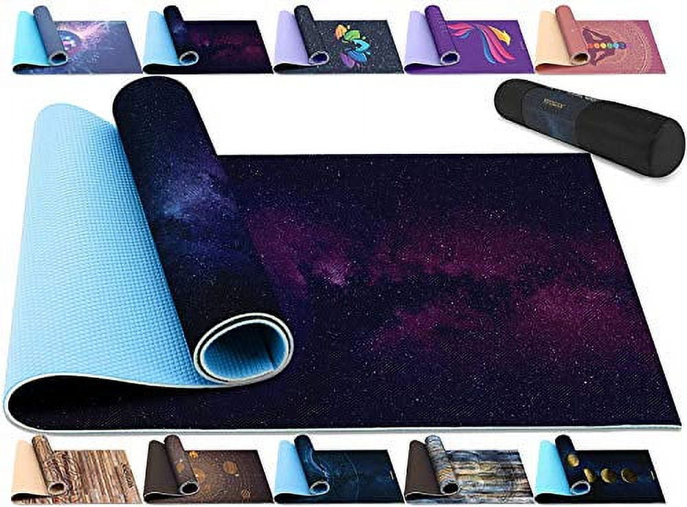 RDX 6mm Thick Non-Toxic Padded Exercise Yoga Mat with Straps and Carry ...