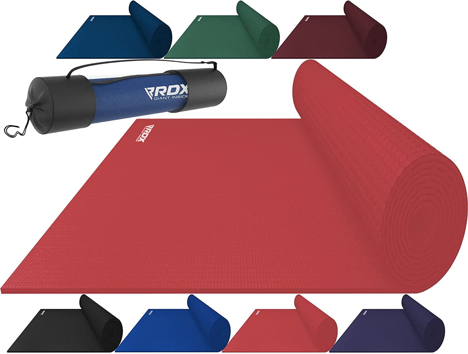 RDX Yoga Mat 6mm Thick with Straps and Carry bag, REACH RoHS Certified ...