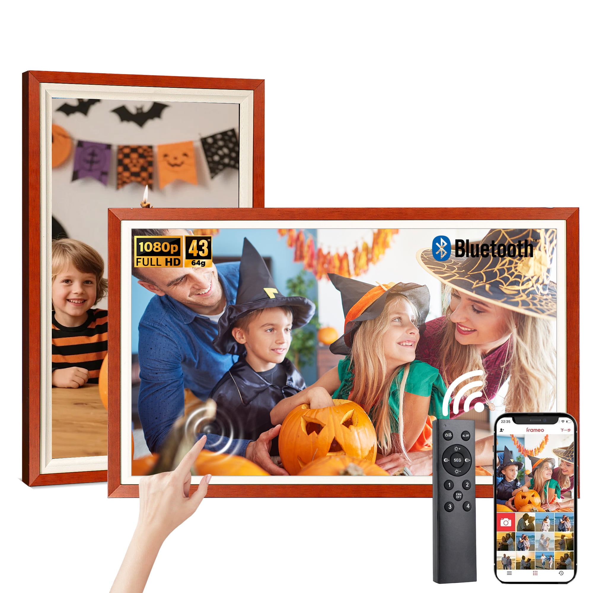 RDYMONKEY 43" Smart Digital Art Frame Pro - Touchscreen IPS 1080p ...