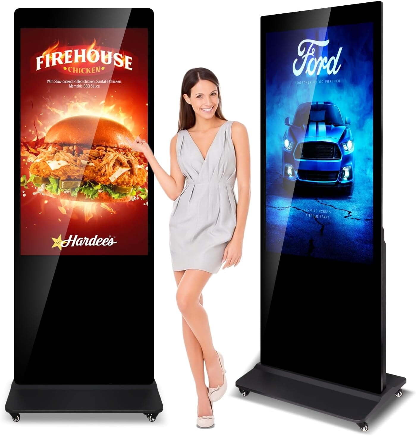 RDYMONKEY 65 inch Digital Signage Floor Standing 4K Resolution Digital ...