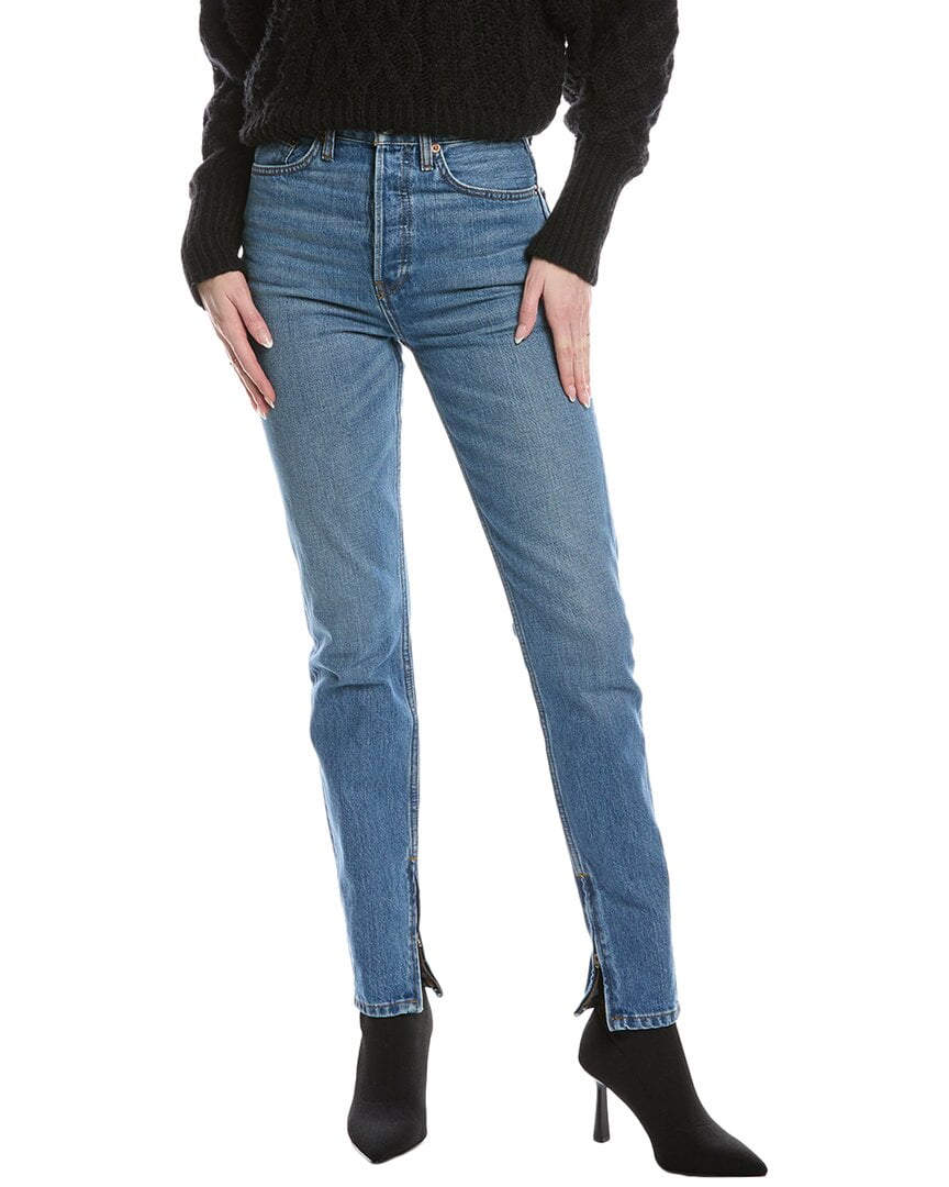 RE/DONE womens Super High Drainpipe Atomic Jean, 26, Blue - Walmart.com