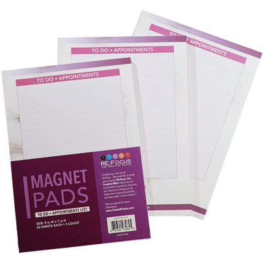 6-Pack Magnetic Notepads for Refrigerator - Cute Grocery Shopping List ...