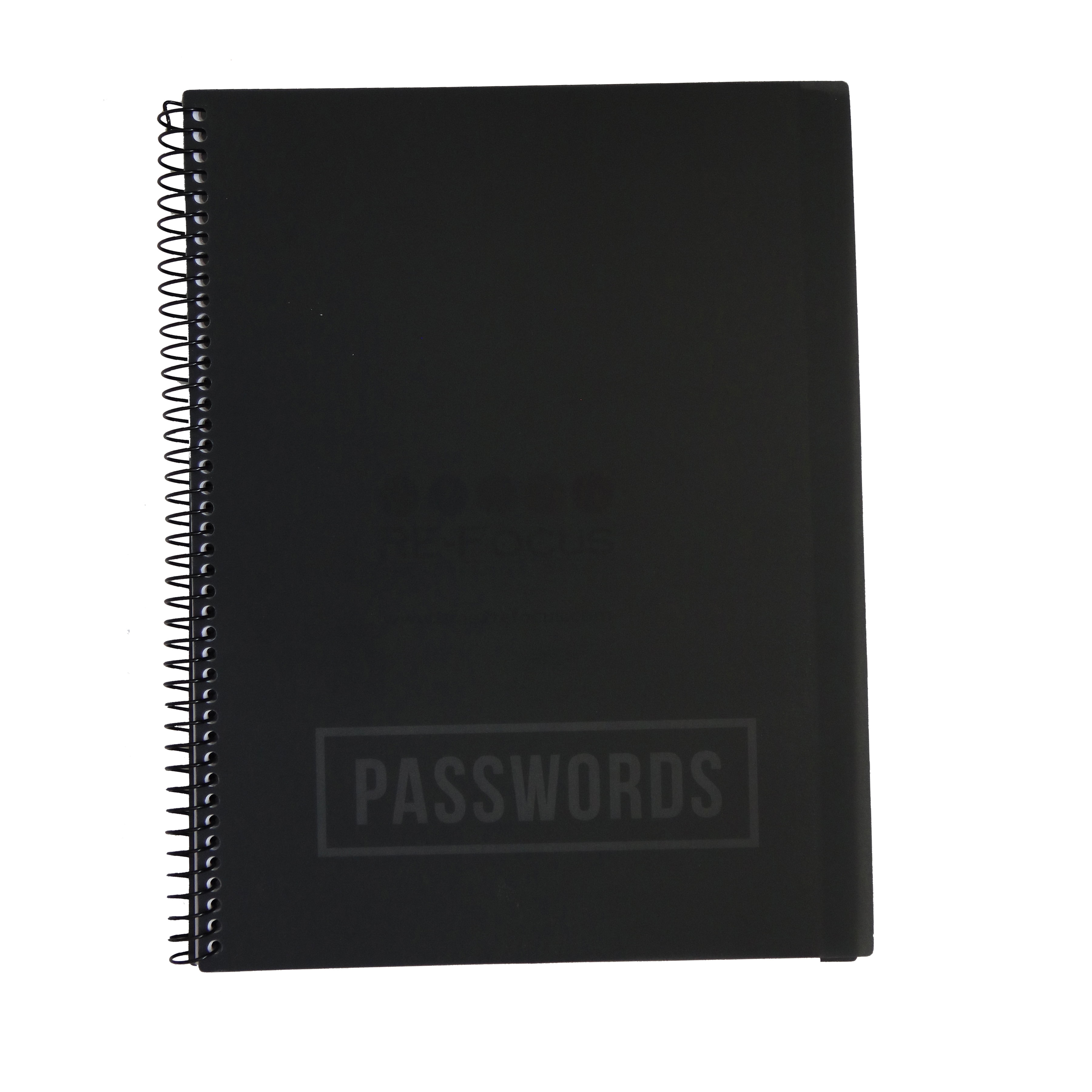 RE-FOCUS THE CREATIVE OFFICE Large Password Keeper Book, Black, 7.5 in ...