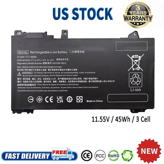 RE03XL Battery For HP ProBook 430 G6 440 G6 445 G6 455R G6 450 G7 HSTNN ...