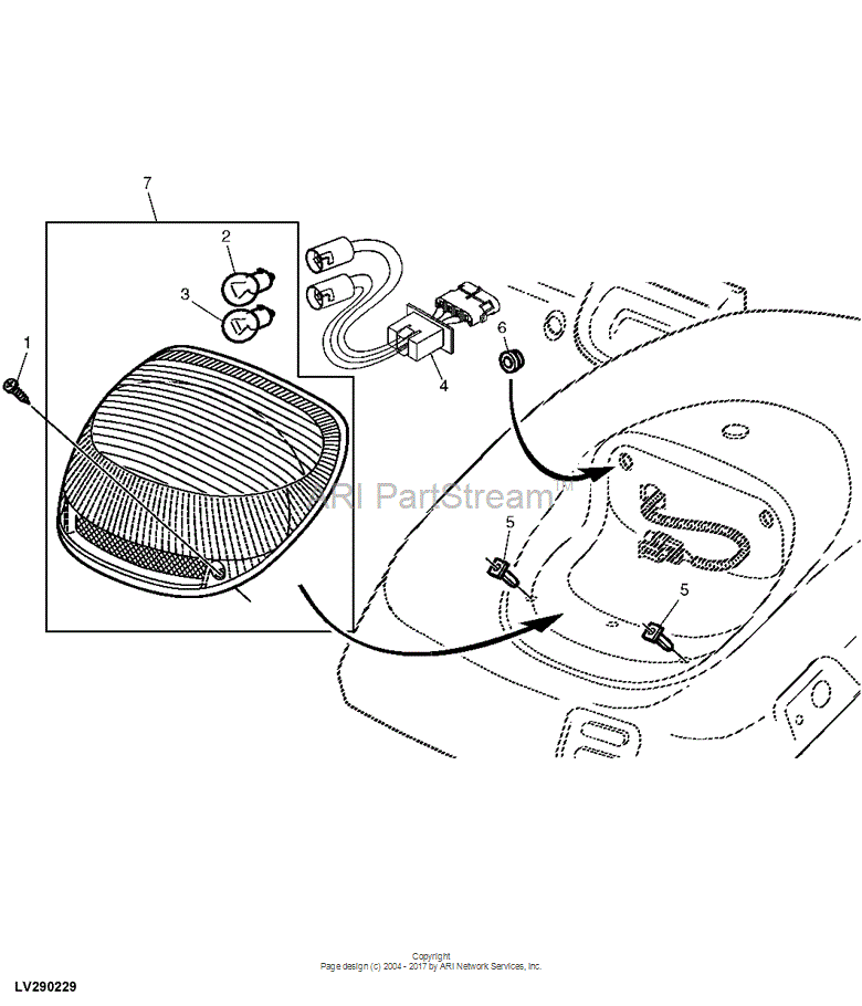 RE219710 RED SIDE LIGHT fits JOHN DEERE (New OEM) - Walmart.com