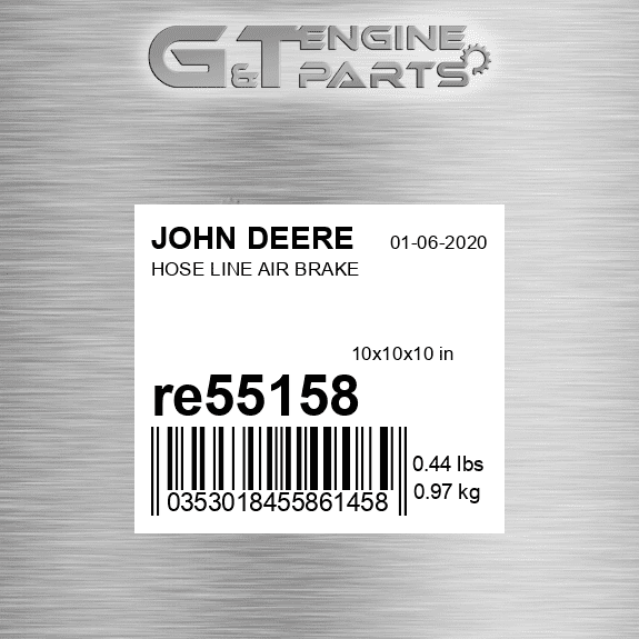 RE55158 HOSE LINE AIR BRAKE fits JOHN DEERE (New OEM) - Walmart.com