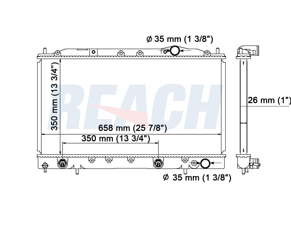 Free Shipping! Reach Radiator 41-1145 for Eagle Talon Mitsubishi ...