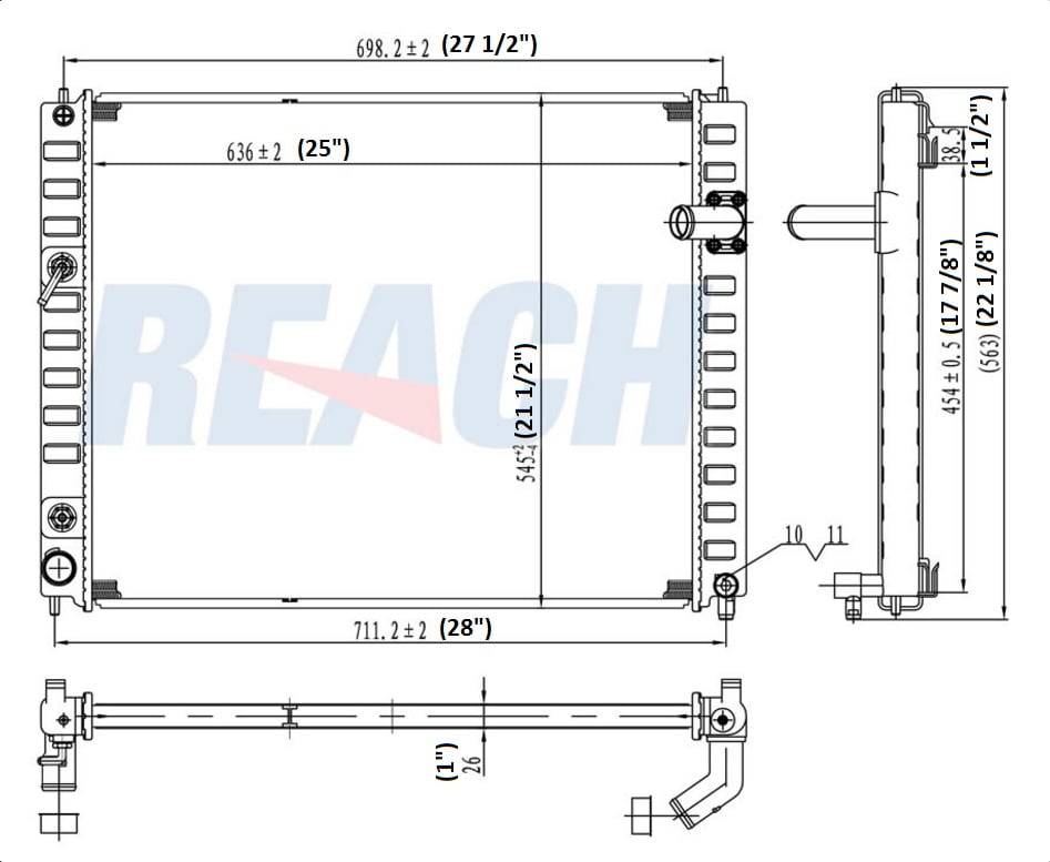 REACH 41-13079 Radiator for Infiniti: 09-12 FX35; 09-13 FX50; 13 FX37 ...