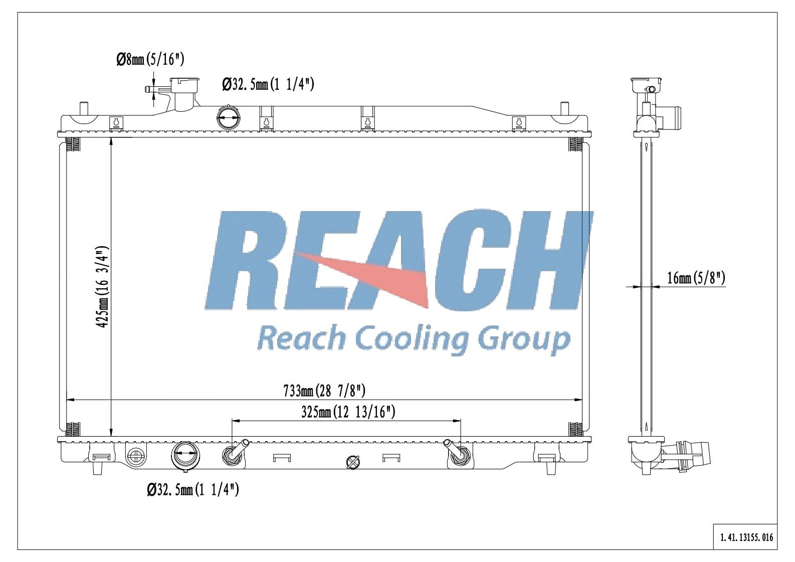 REACH 41-13155 Radiator for 11-10 Honda CR-V, Automotive Radiator ...