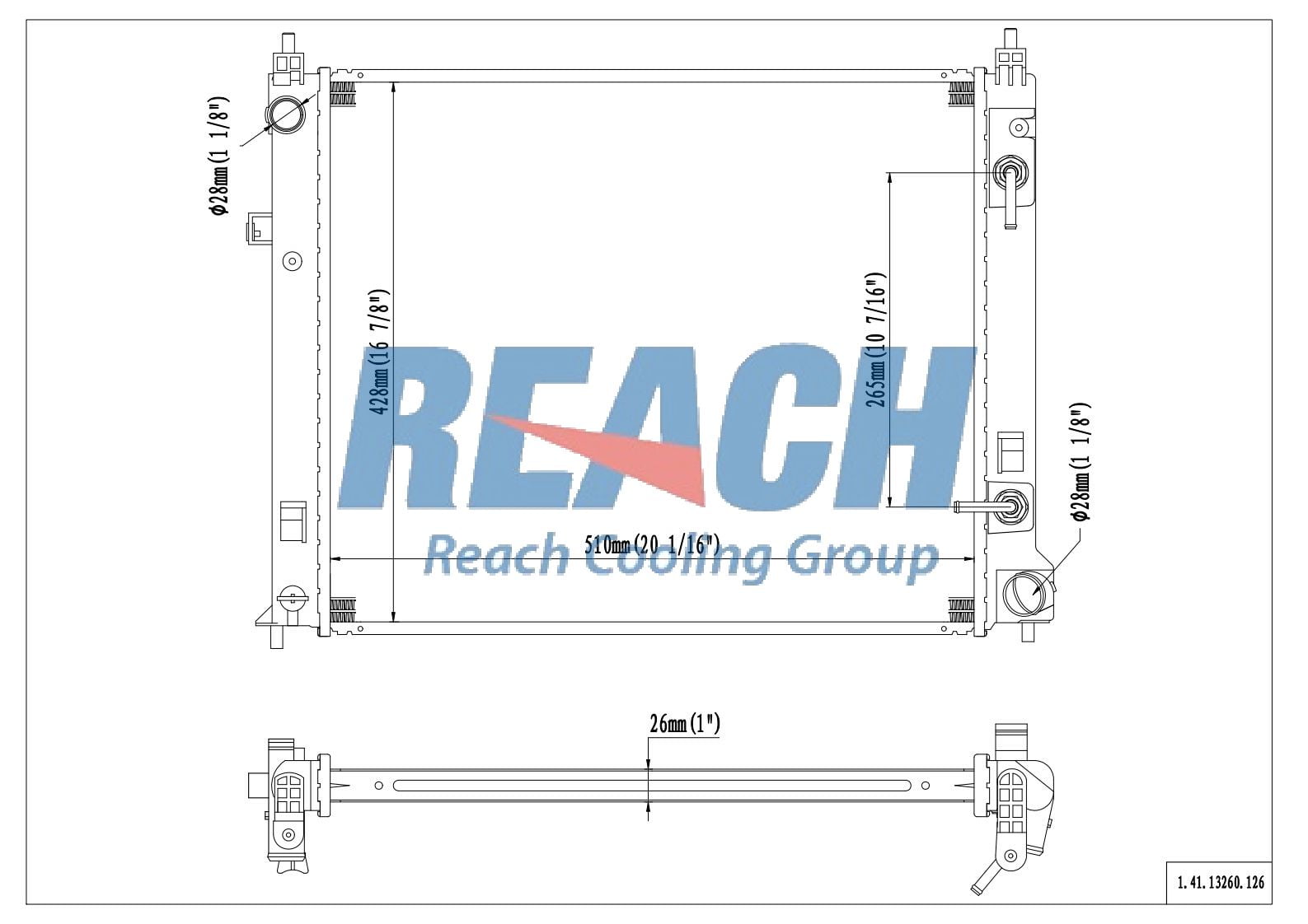 REACH 41-13260 Radiator for VERSA 14-15, Automotive Radiator ...