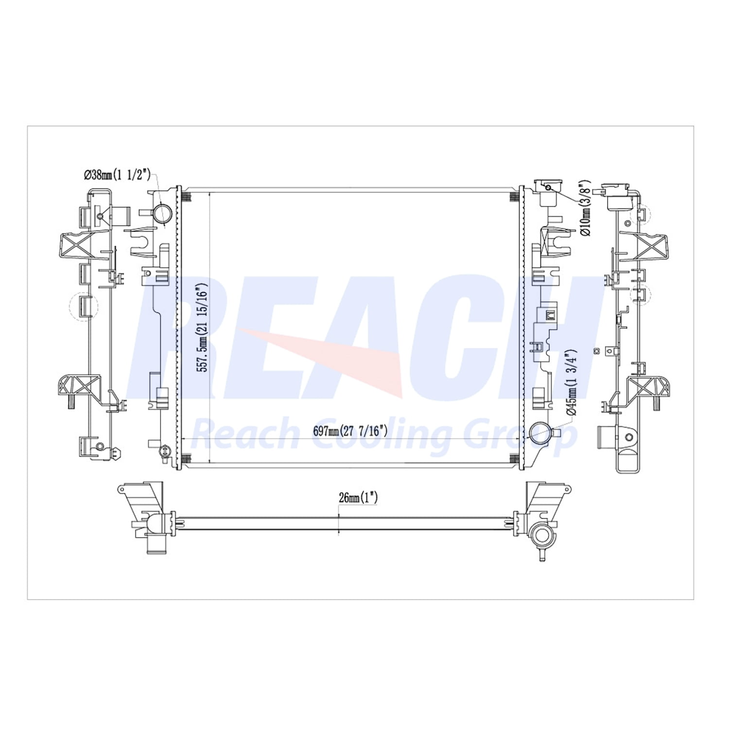 Free Shipping! Reach Radiator 41-13494 for 14-18 Ram 2500 3500 Engine ...