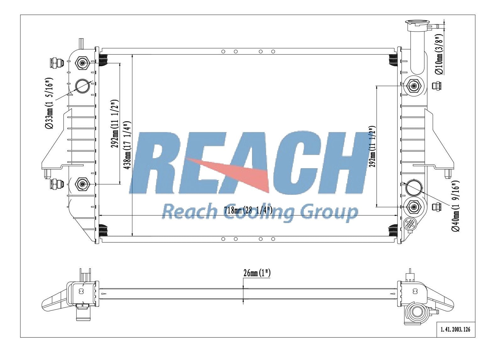 REACH 41-2003 Radiator for 1996-2005 Chevrolet Astro; 1996-2005 GMC ...