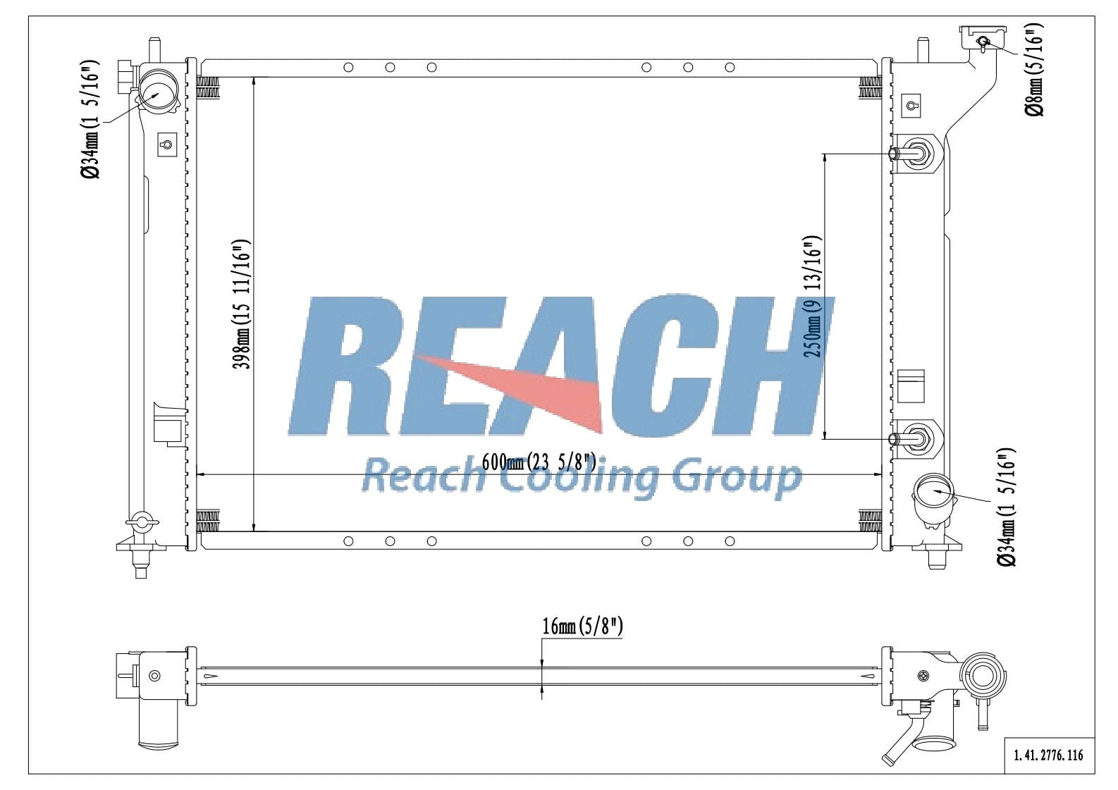 REACH 41-2776 Radiator for 10 Scion tC, Automotive Radiator Replacement ...